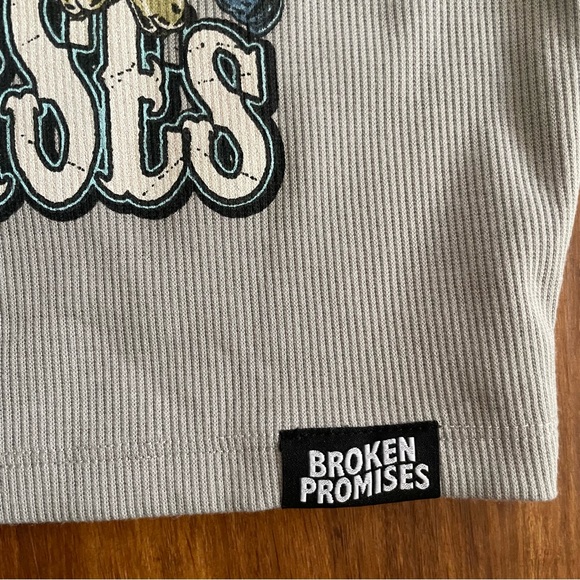 Broken Promises | Tops | Broken Promises Tank Crop Medium Gray Grey ...